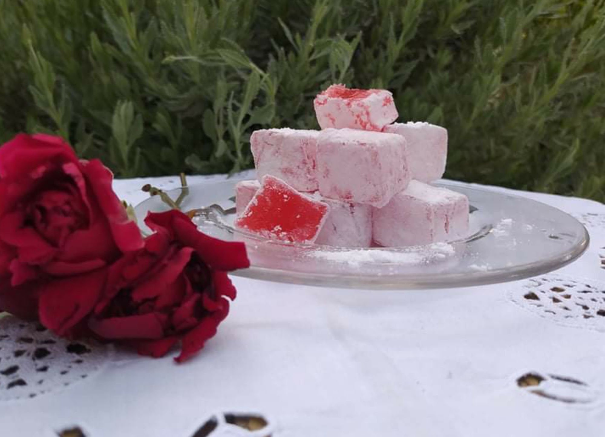 Traditional Greekturkish Delight, 350gr Handmade Greek Sweet, Rose ...