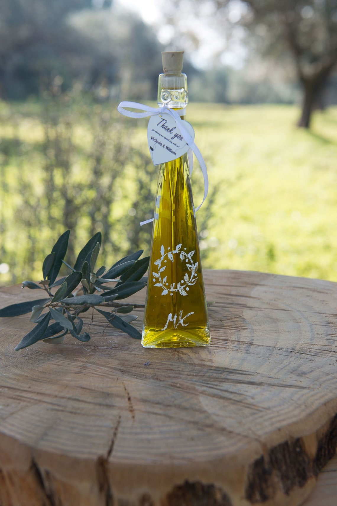 HANDPAINTED Bottles Extra Virgin Olive Oil Favors Herbs - Etsy