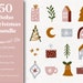 Christmas Boho Clipart Bundle Designs Commercial Use AI | Etsy