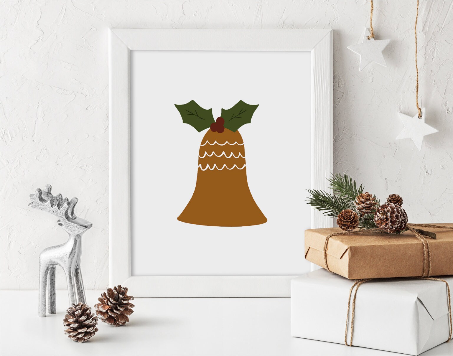 Christmas Boho Clipart Bundle Designs Commercial Use AI | Etsy