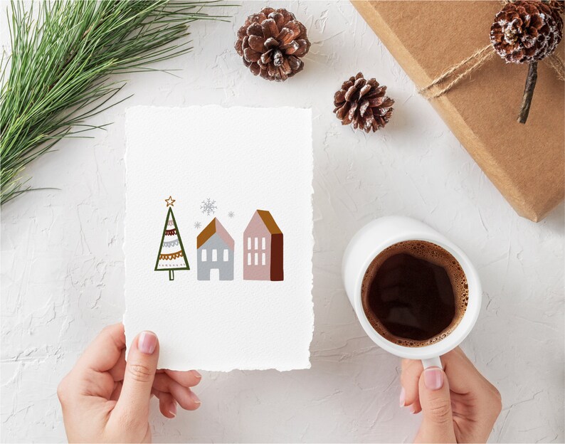 Christmas Boho Clipart Bundle Designs Commercial Use AI - Etsy