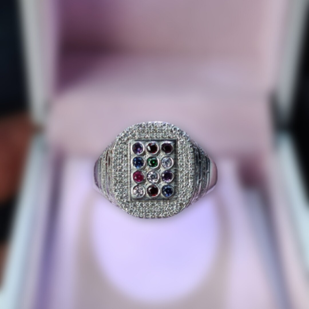 Hoshen Hand Made Ring, Platinum Ring, 12 Tribes of Israel, Gemstone ...