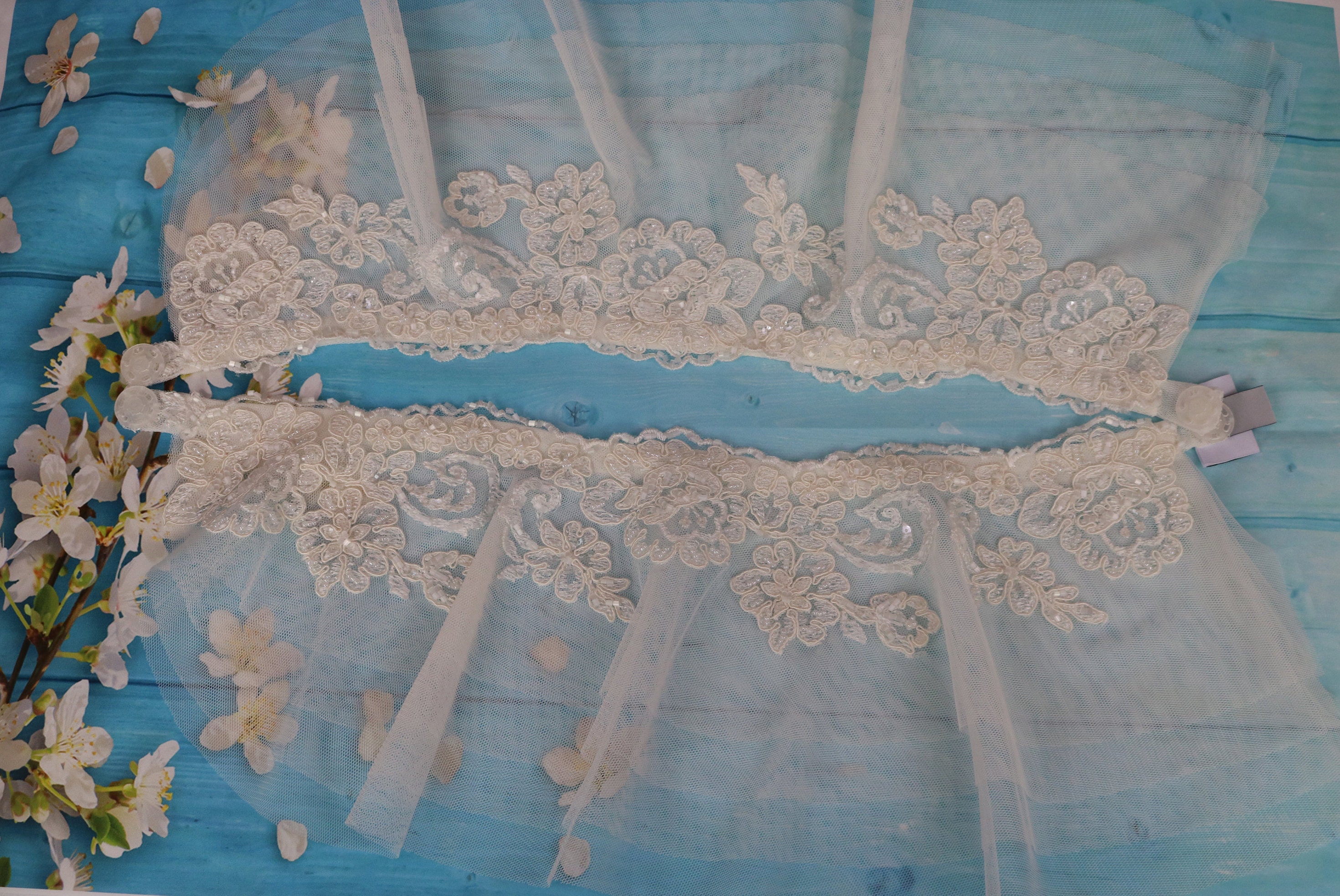 TULLE DETACHABLE WEDDING Dress Straps, off Shoulder Sleeves, Detachable ...