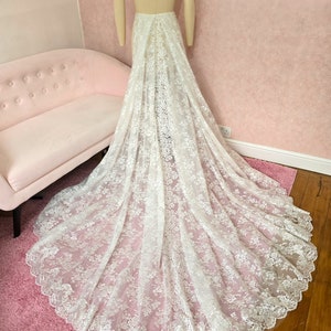 Bridal Detachable Train From Lace & Tulle, Bridal Skirt, Detachable ...