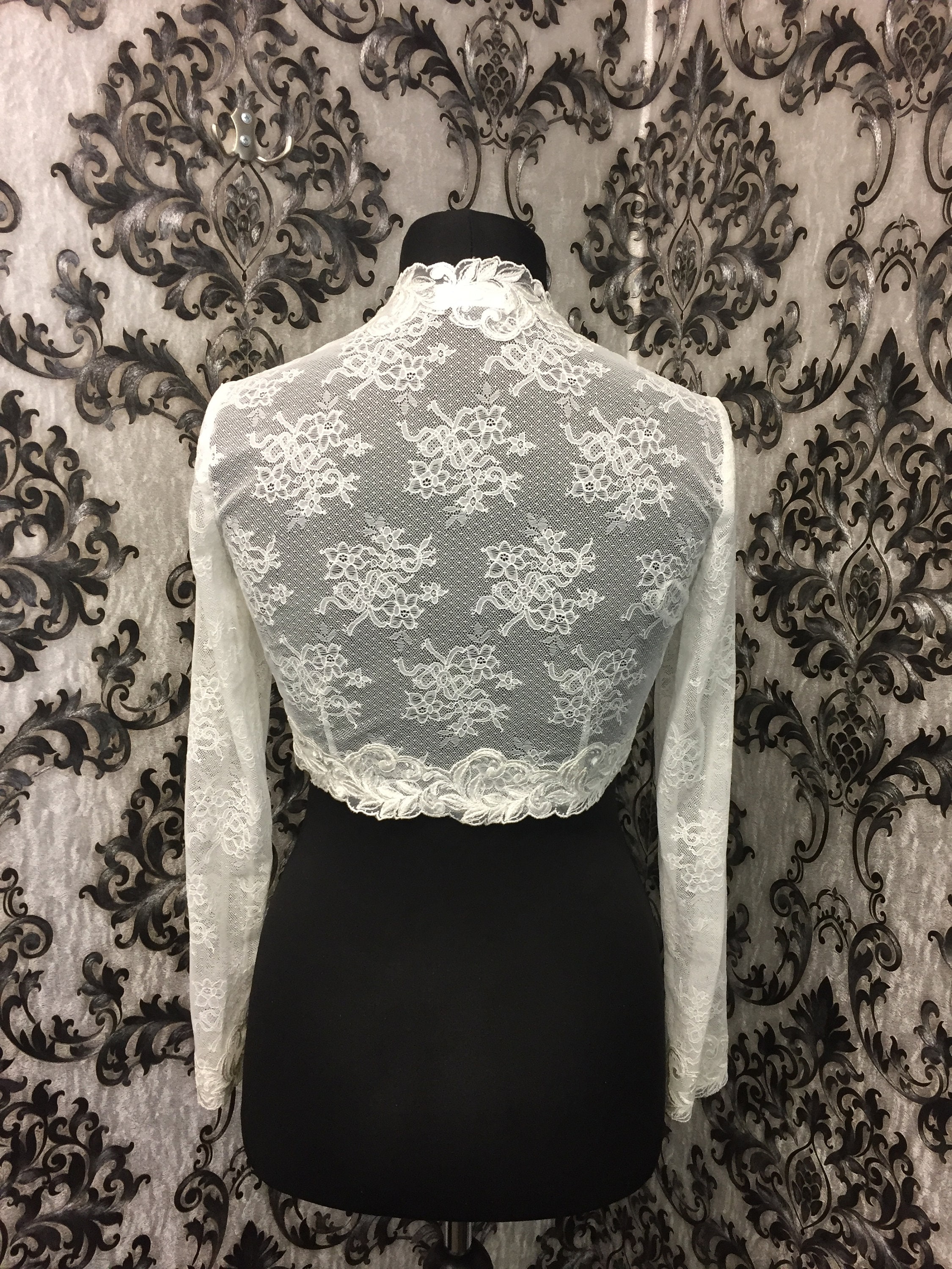 Wedding Bolero Long Sleeve Wedding Jacket Lace Bolero for - Etsy UK