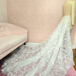 Bridal Detachable Train From Lace & Tulle, Bridal Skirt, Detachable ...