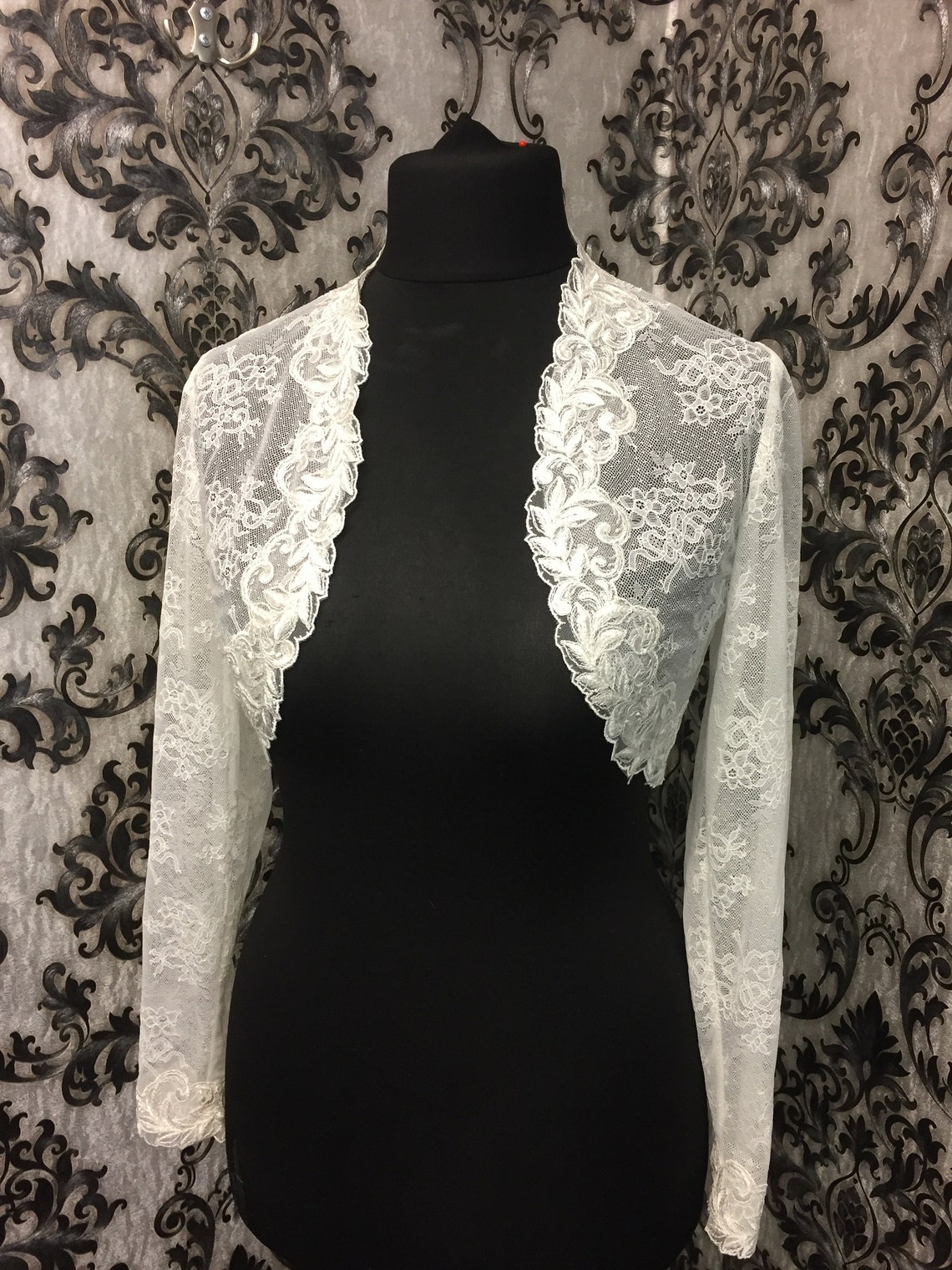 Wedding Bolero Long Sleeve Wedding Jacket Lace Bolero for - Etsy UK