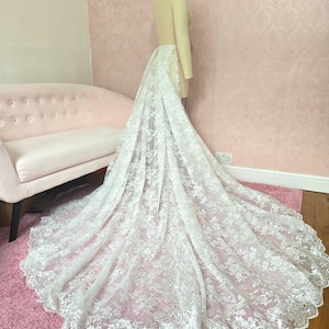 Bridal Detachable Train From Lace & Tulle, Bridal Skirt, Detachable ...