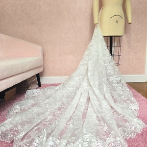 Bridal Detachable Train From Lace & Tulle, Bridal Skirt, Detachable ...