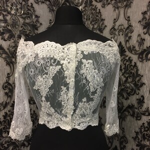 Wedding Bolero, Ivory Lace Jacket, Wedding Dress Bolero, Bridal Bolero ...