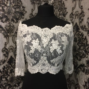 Wedding Bolero, Ivory Lace Jacket, Wedding Dress Bolero, Bridal Bolero ...