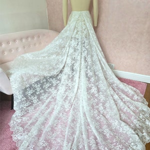 Bridal Detachable Train From Lace & Tulle, Bridal Skirt, Detachable ...