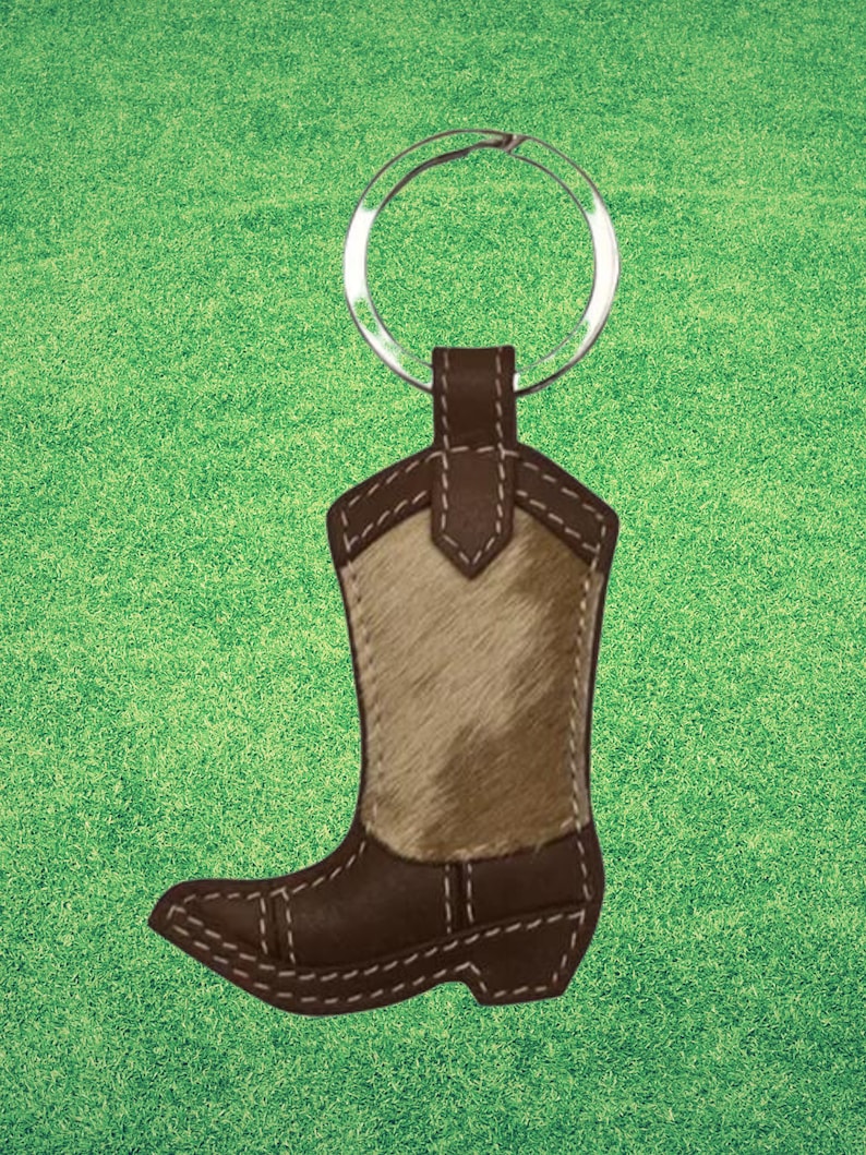 Cowboy Boot Keychain, Horse Lover Keychain, Cowboy Boot Key Ring, - Etsy