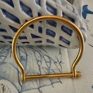 Modern Cuff Bracelet, Shackle Bracelet, Gold Nautical Bracelet ...