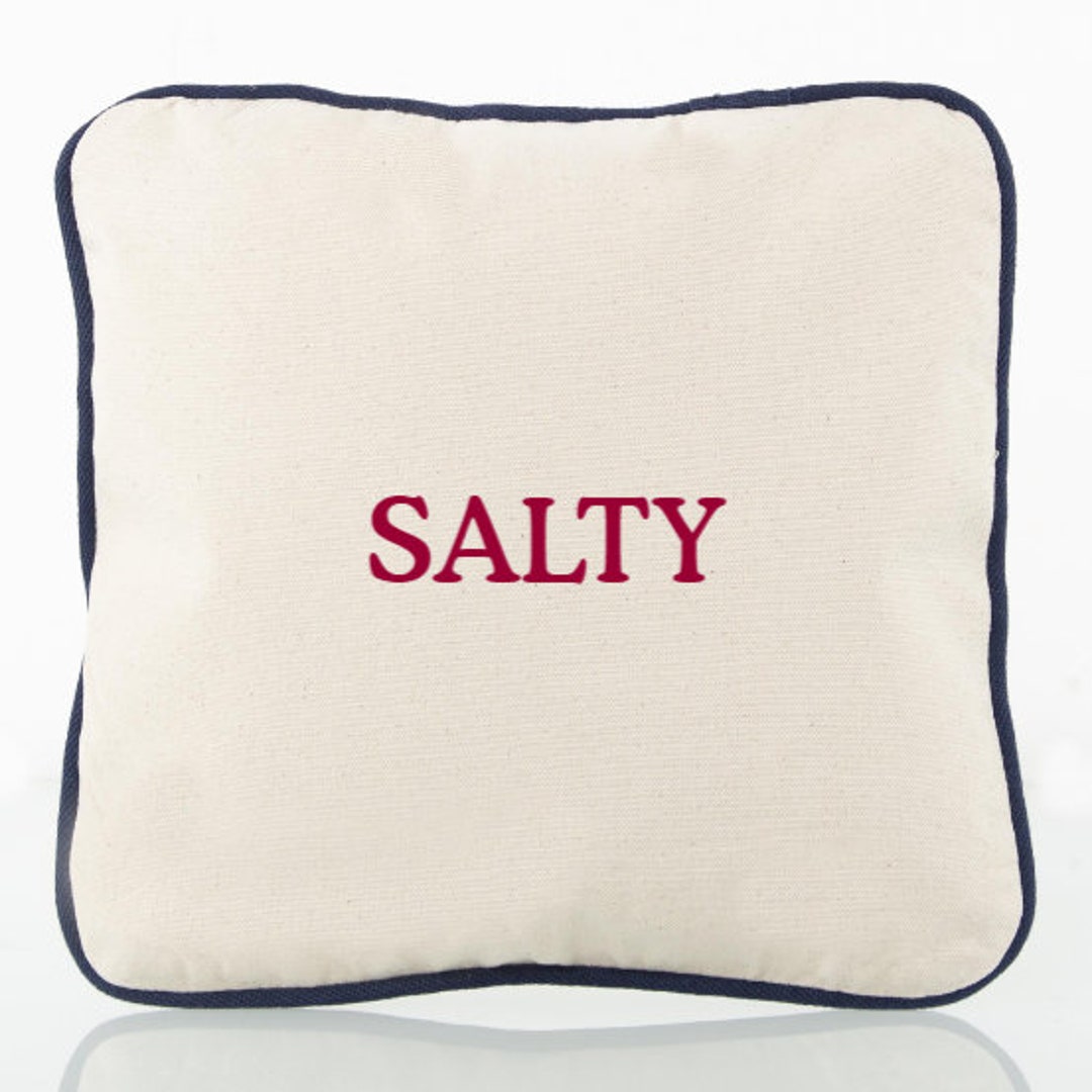 Beach Pillow Cover With salty Design in Green - Etsy