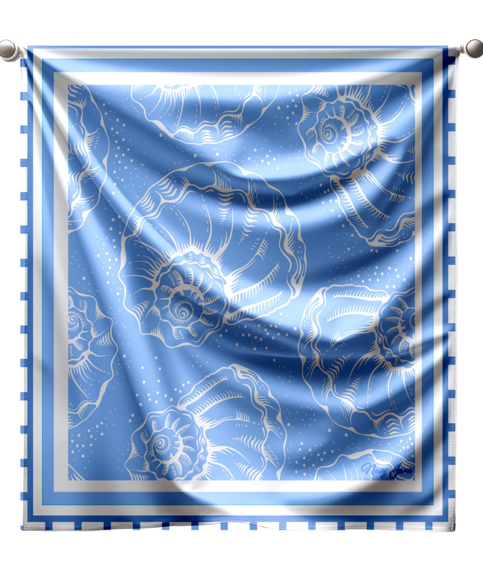 Sea Shell Silk Scarf for Women - Etsy