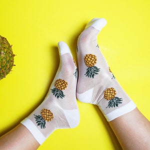 Women's Sheer Fruit Salad, White Mesh, Lace, Tulle, Transparent ...