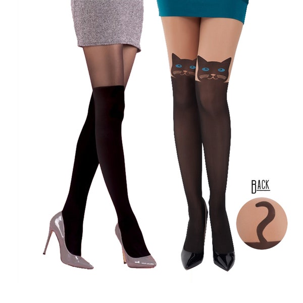 Cat Thigh High Socks - Etsy