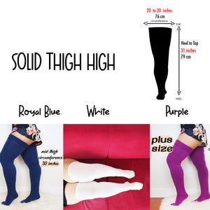 BUNDLE PLUS SIZE Thigh High Socks, Plus Size Knee High Socks, Plus Size ...