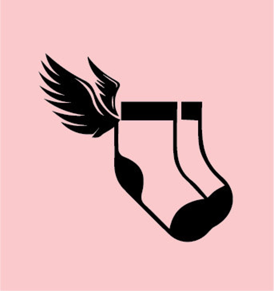 Angel Socks Vector Decal, Laundry Room Decor Idea, Lost Sock Wall ...
