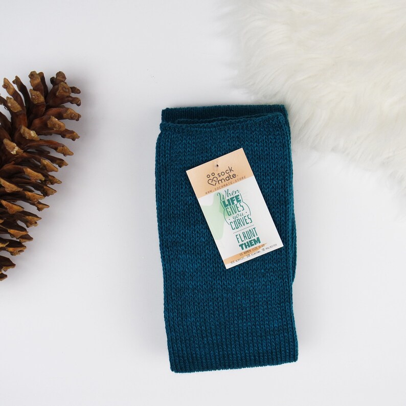 PLUS SIZE Thigh High Socks, Women's Extra Long Over the Knee Stocking ...