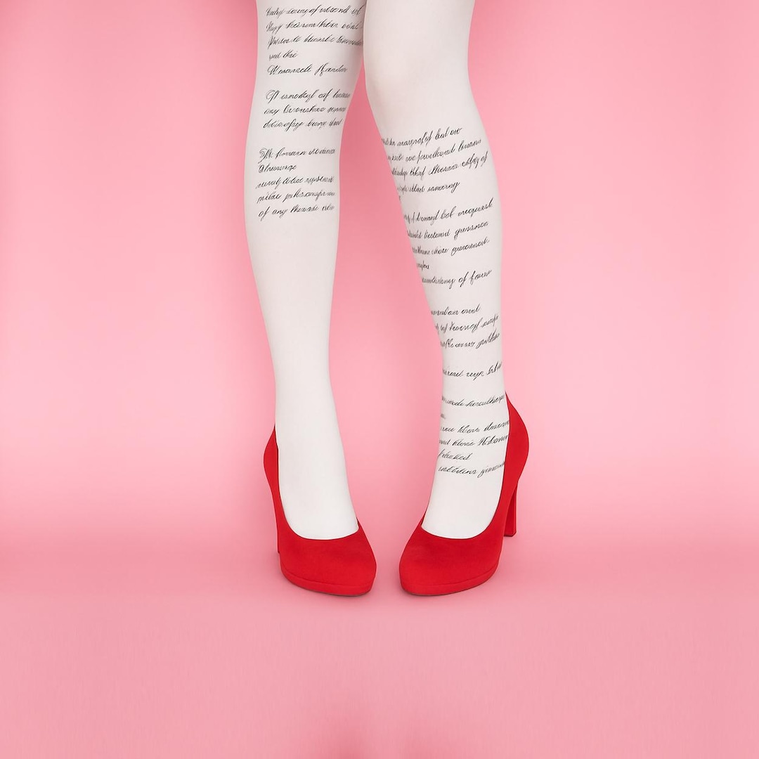 Custom Poem Tights, Design Your Own Custom Tight, Quotes Pantyhose ...