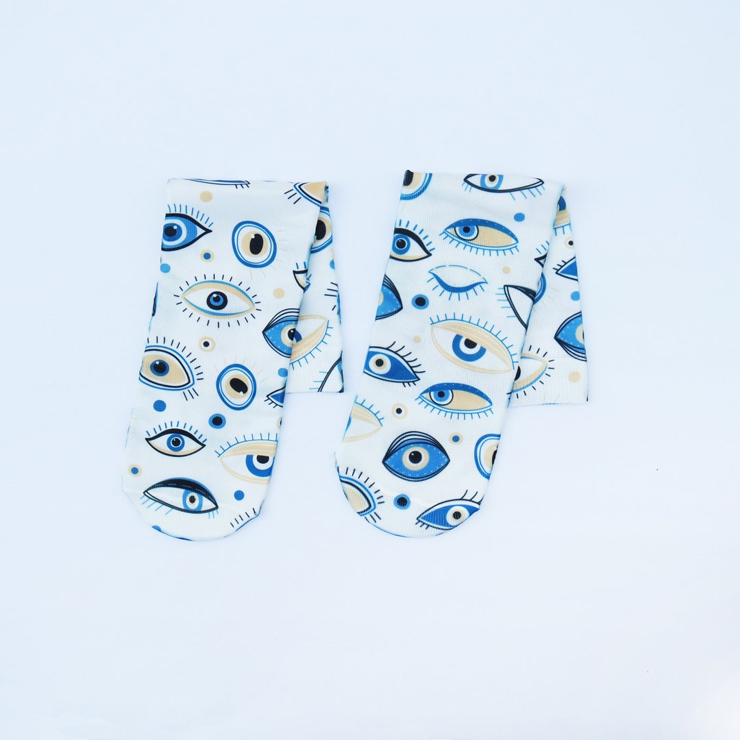Evil Eye Socks, Nazar Eye, Evil Eye Print, Eyes Socks, Fashion Socks ...