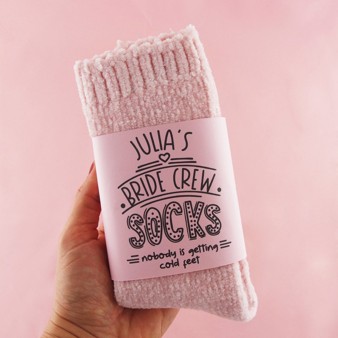 Custom Bride Crew Sock Tag, Fall Wedding Favors Socks, Nobody is ...