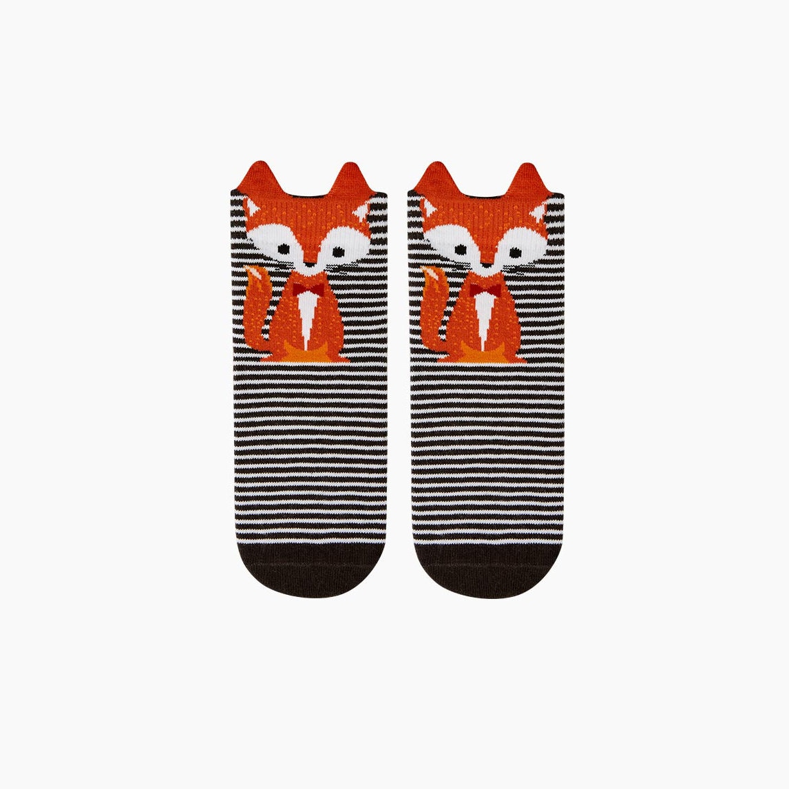 Kid's 3d Fox Crew Socks, 3d Animal Sock, Fall Socks, Orange Color Foxes ...