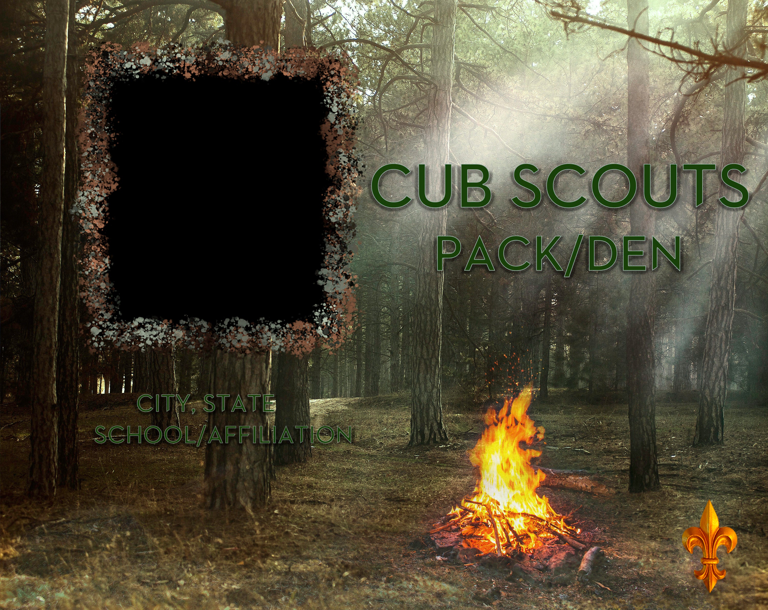 CS2 - Photoshop Template for Cub Scout Photos - Individual Photo - Etsy