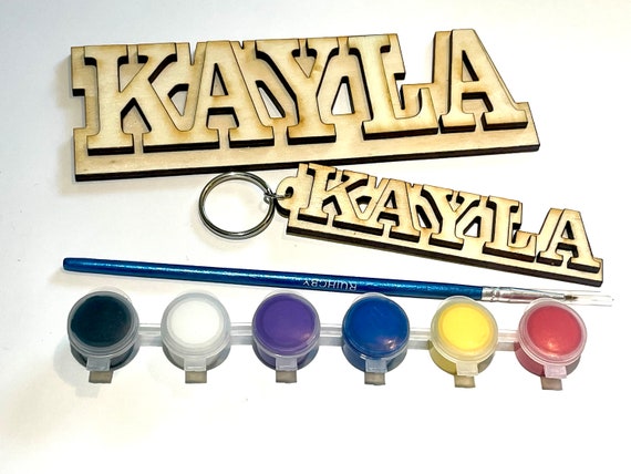 DIY Personalized Wooden Name Paint Kit | Etsy