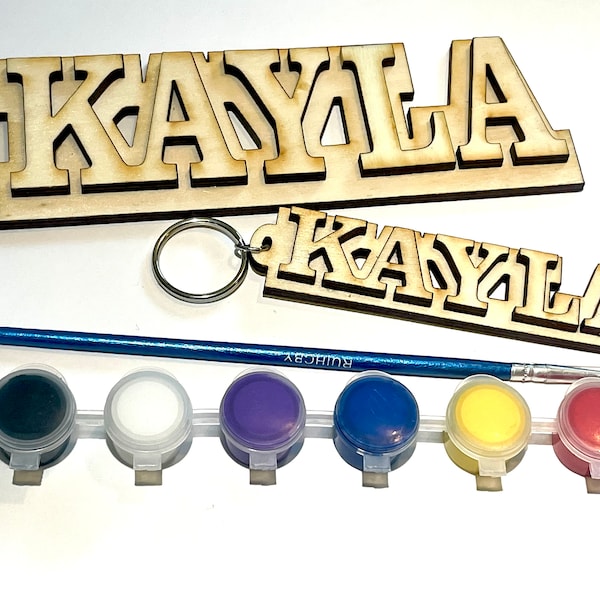 Wooden Name Paint Kit - Etsy