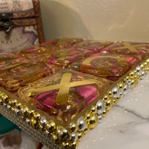 Real Rose Resin Tic Tac Toe Game - Etsy