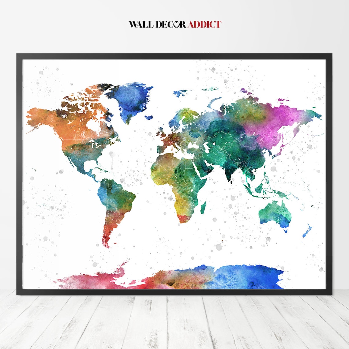 World Map Print World Map Art World Map Wall Art Home - Etsy
