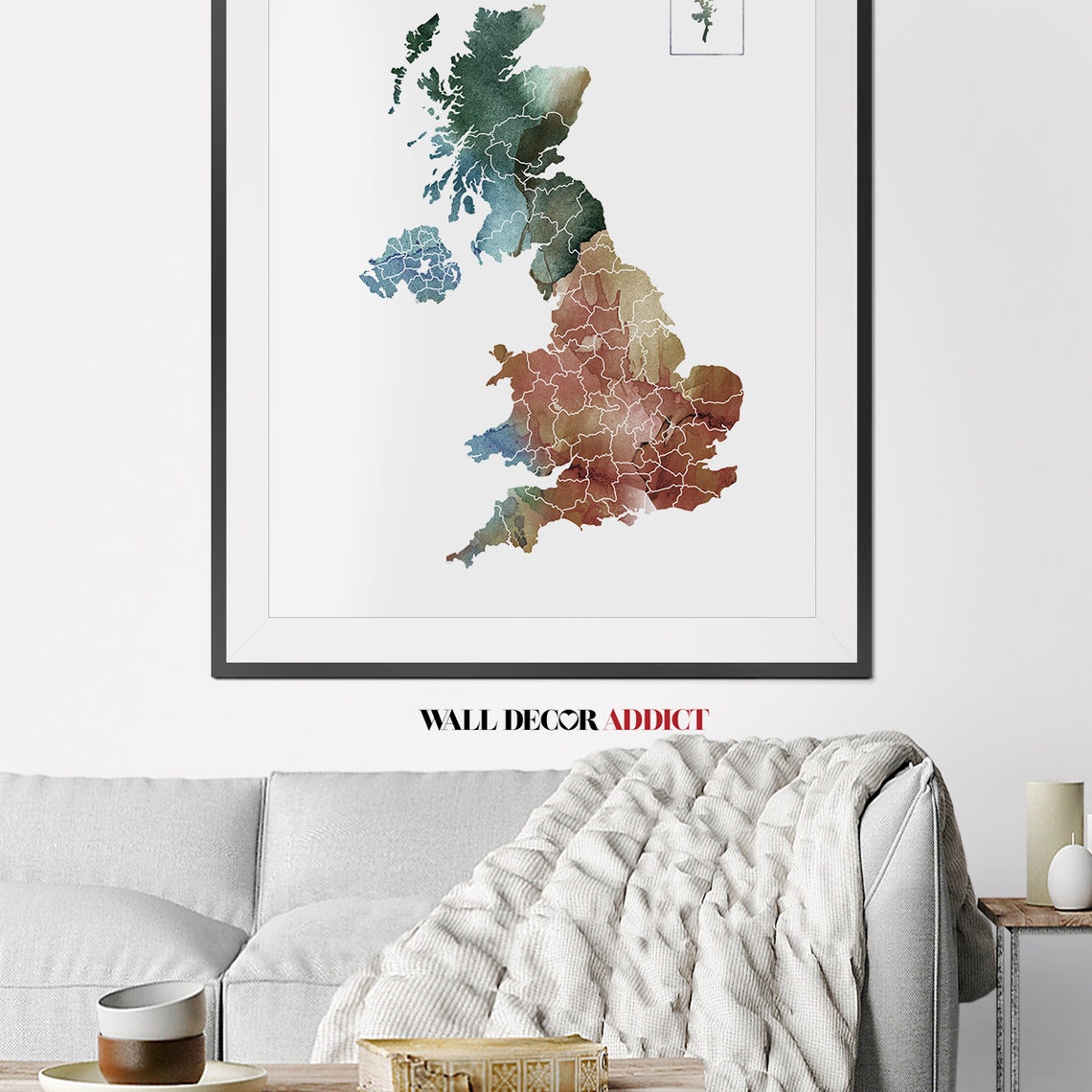United Kingdom Map United Kingdom Map Art United Kingdom Map | Etsy