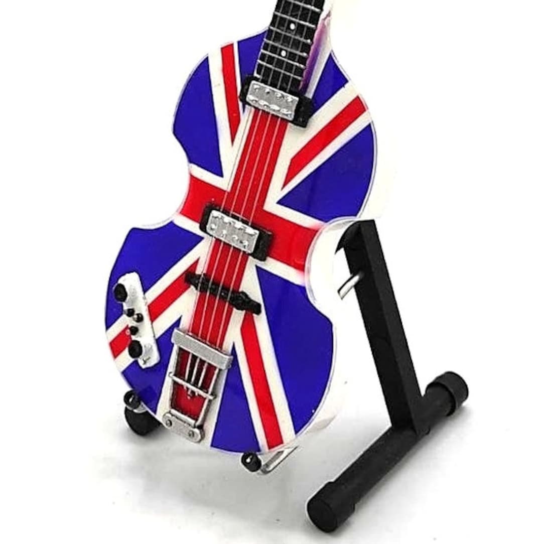 Paul Mccartney BEATLES Mini Violin UK Guitar Memorabilia Sunburst Bass ...