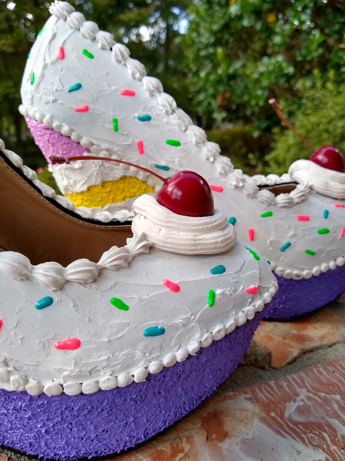 Custom Rainbow Cake Wedges Unicorn Cake Shoes Cake Heels | Etsy