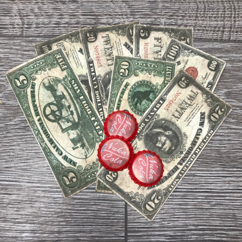 Unofficial Fallout Money NCR Dollars & Caps | Etsy