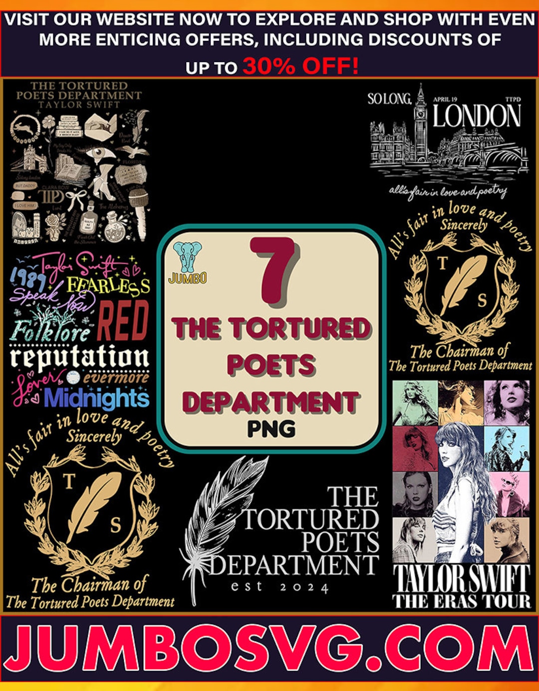 The Tortured Poets Department Png Bundle , the Eras Tour Png, the ...
