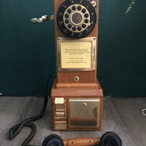 Rare Vintage Reproduction Payphone 1929 Wood Beautiful OOAK Unique ...