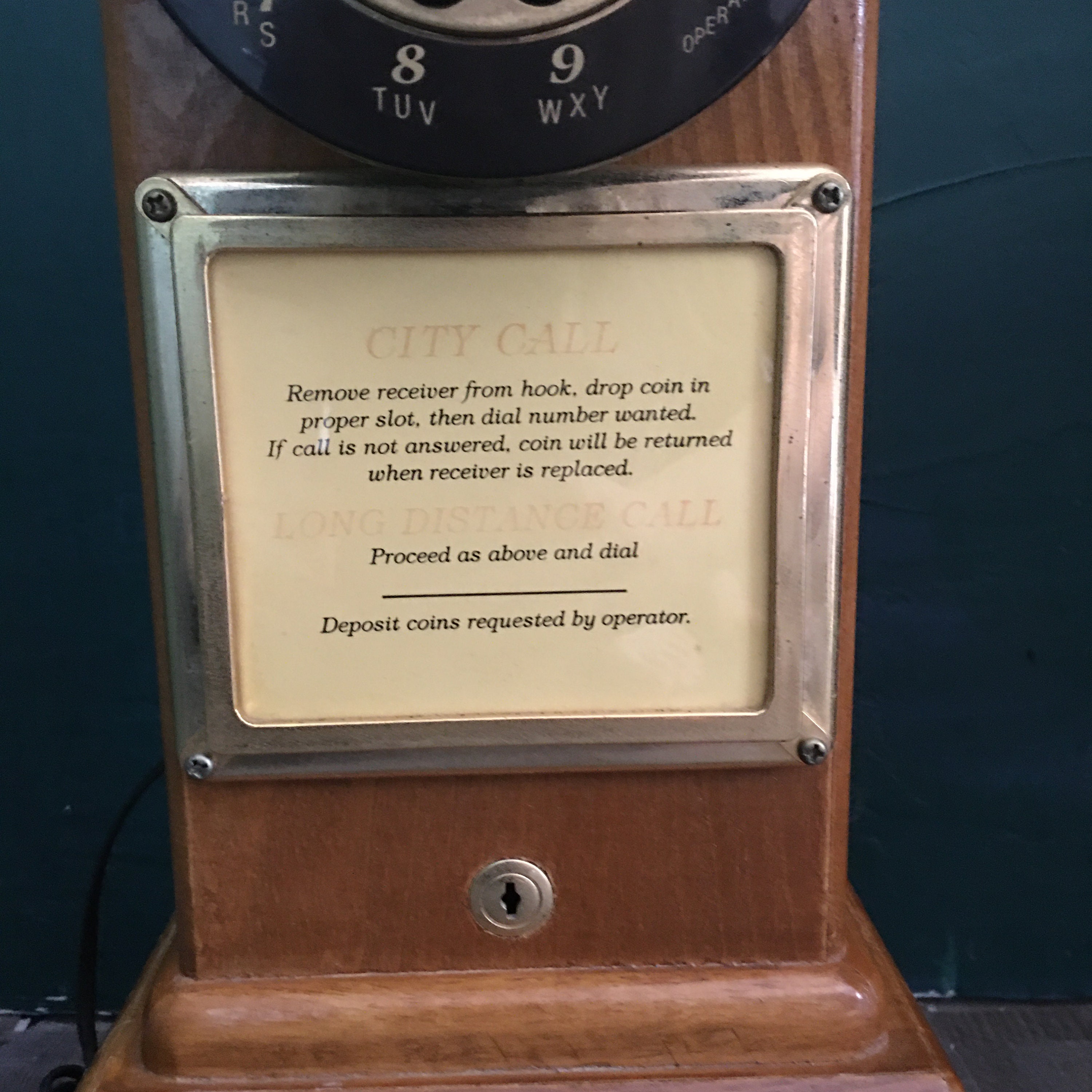 Rare Vintage Reproduction Payphone 1929 Wood Beautiful OOAK Unique ...