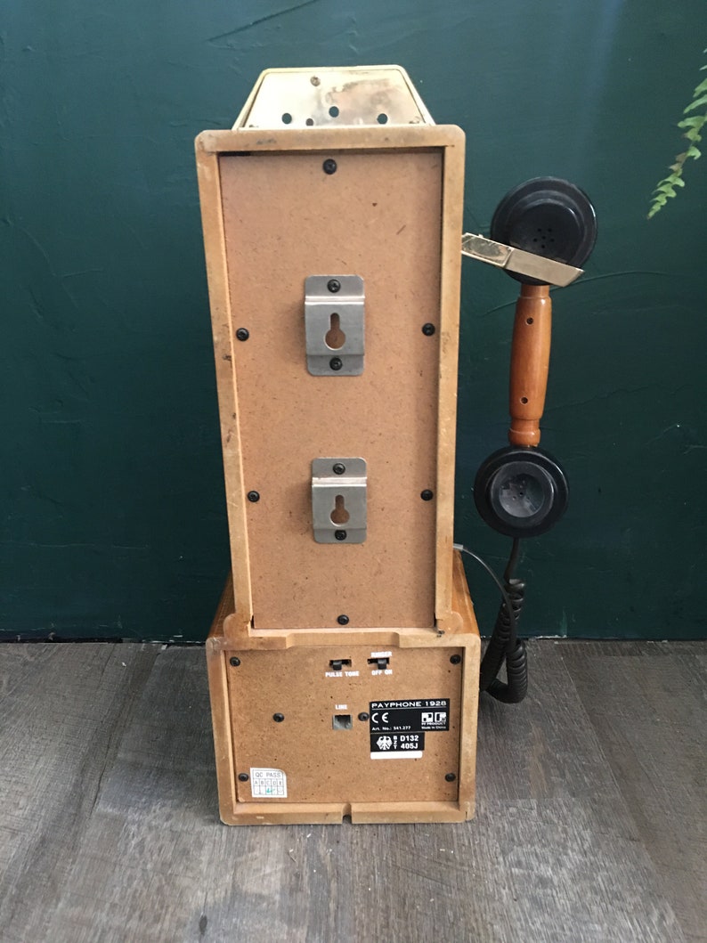 Rare Vintage Reproduction Payphone 1929 Wood Beautiful OOAK Unique ...