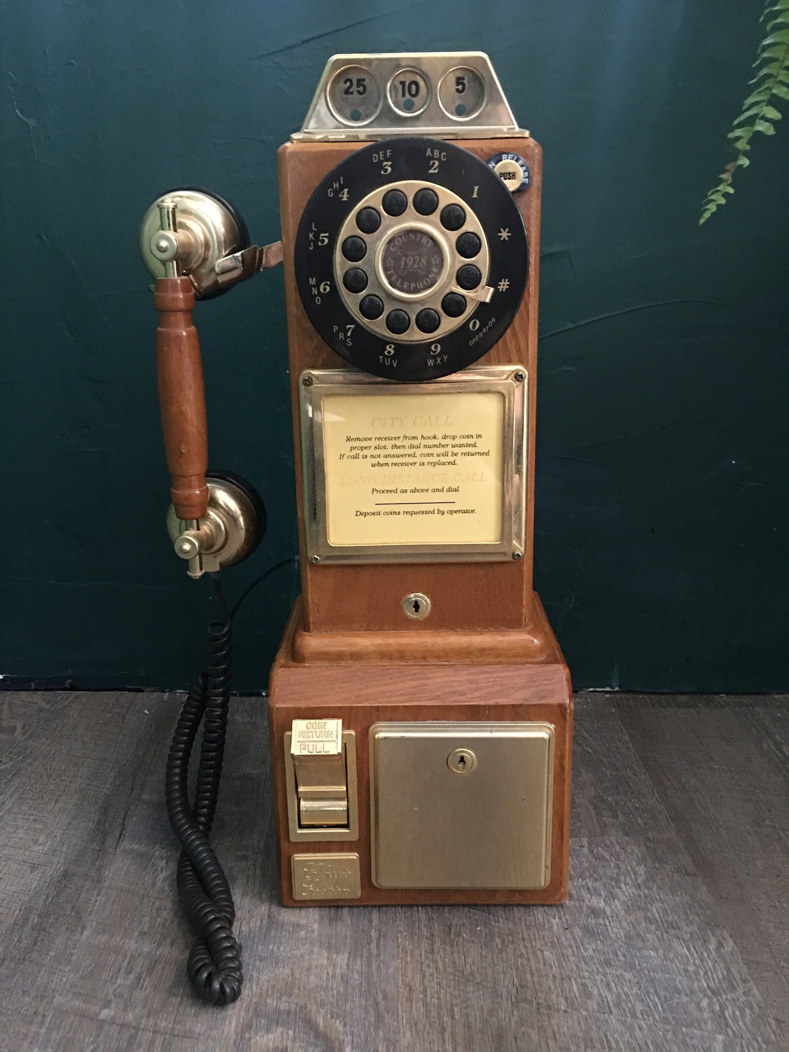 Rare Vintage Reproduction Payphone 1929 Wood Beautiful OOAK Unique ...