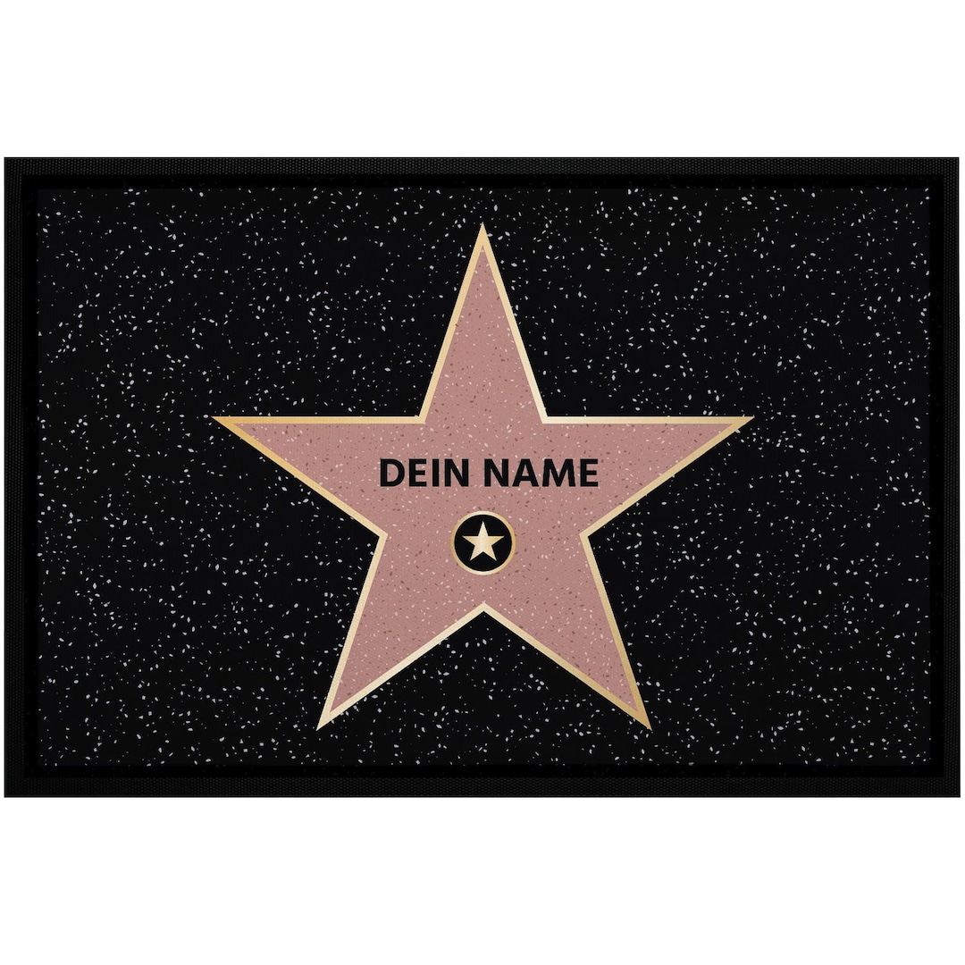 Personalized Doormat With Name Walk of Fame Hollywood Star Customizable ...