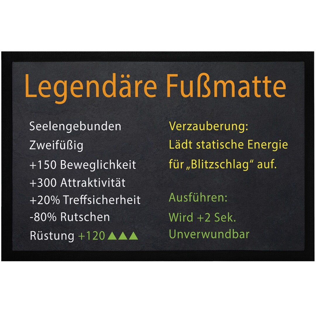 Legendary Doormat With Gaming Motif for Nerds Geeks Computer Game ...