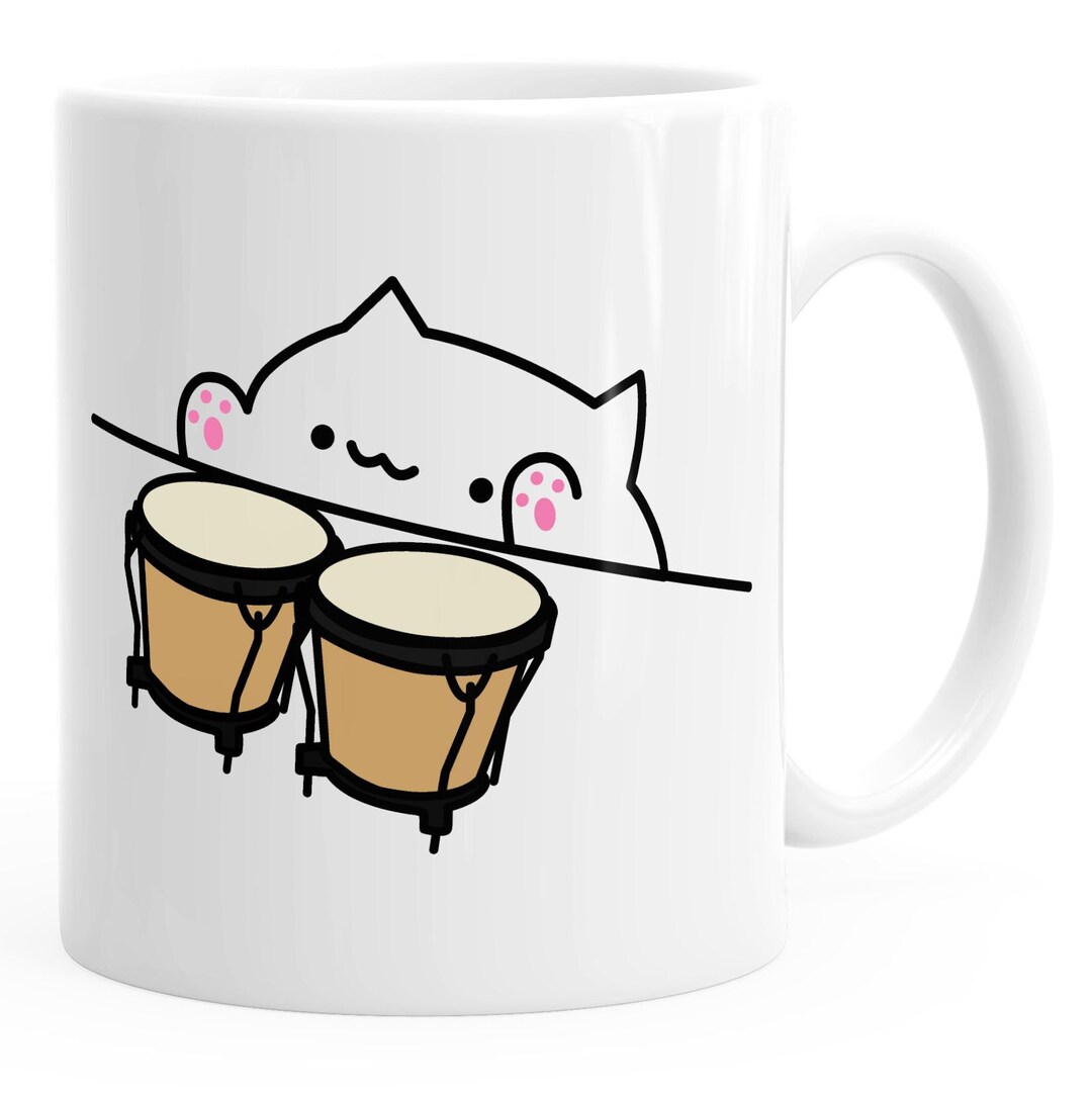 Coffee Cup Bongo Cat Meme Moonworks® - Etsy