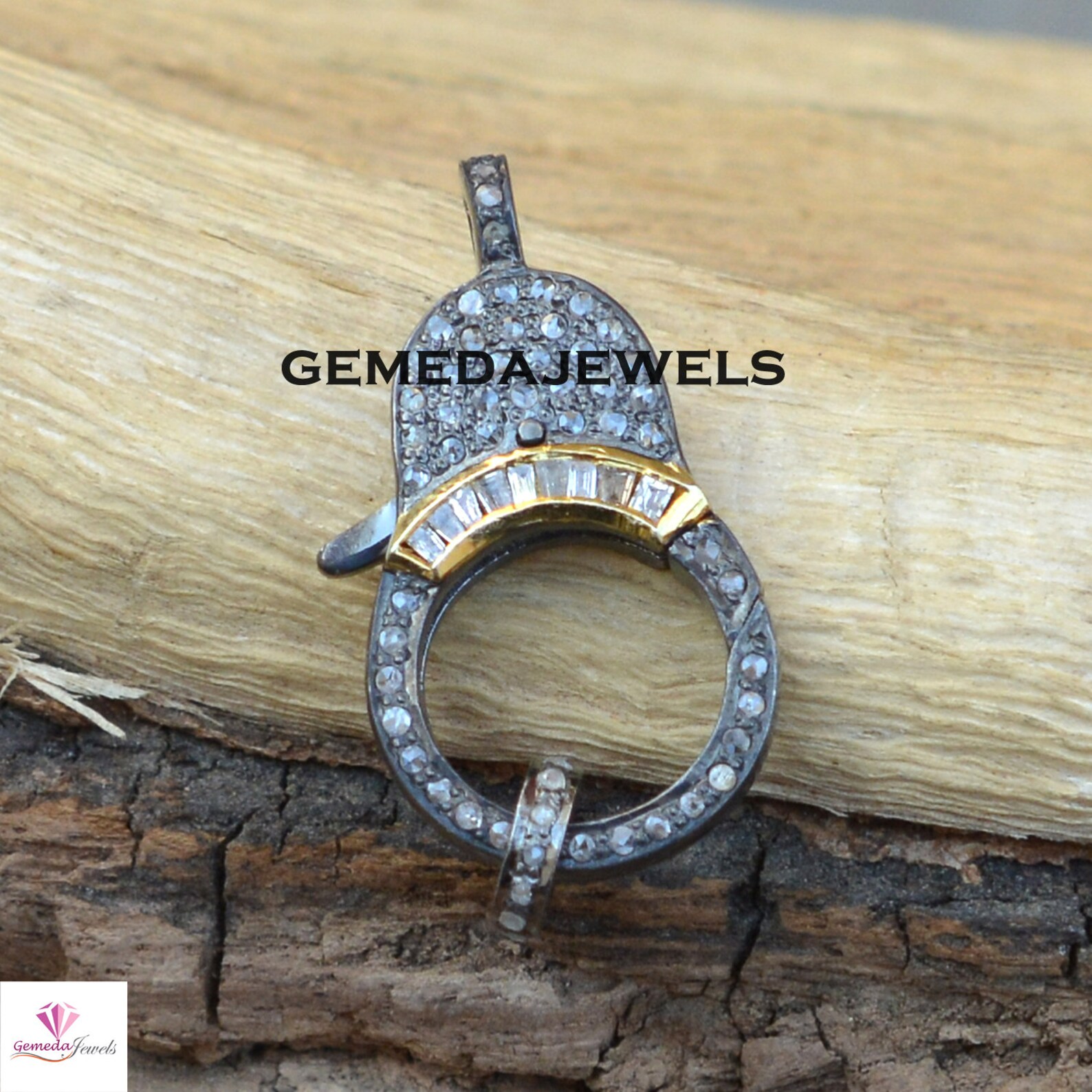 Sale Emerald Silver Lock Pave Diamond Lock Ruby Gemstone - Etsy