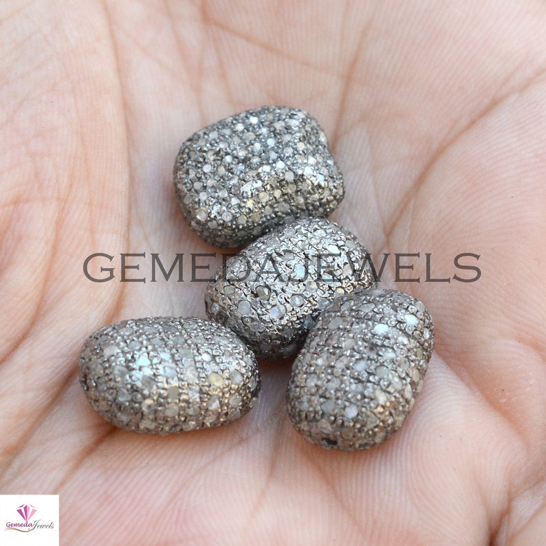 Pave Diamond Beads Jewelry Micro Pave Setting Jewelry - Etsy