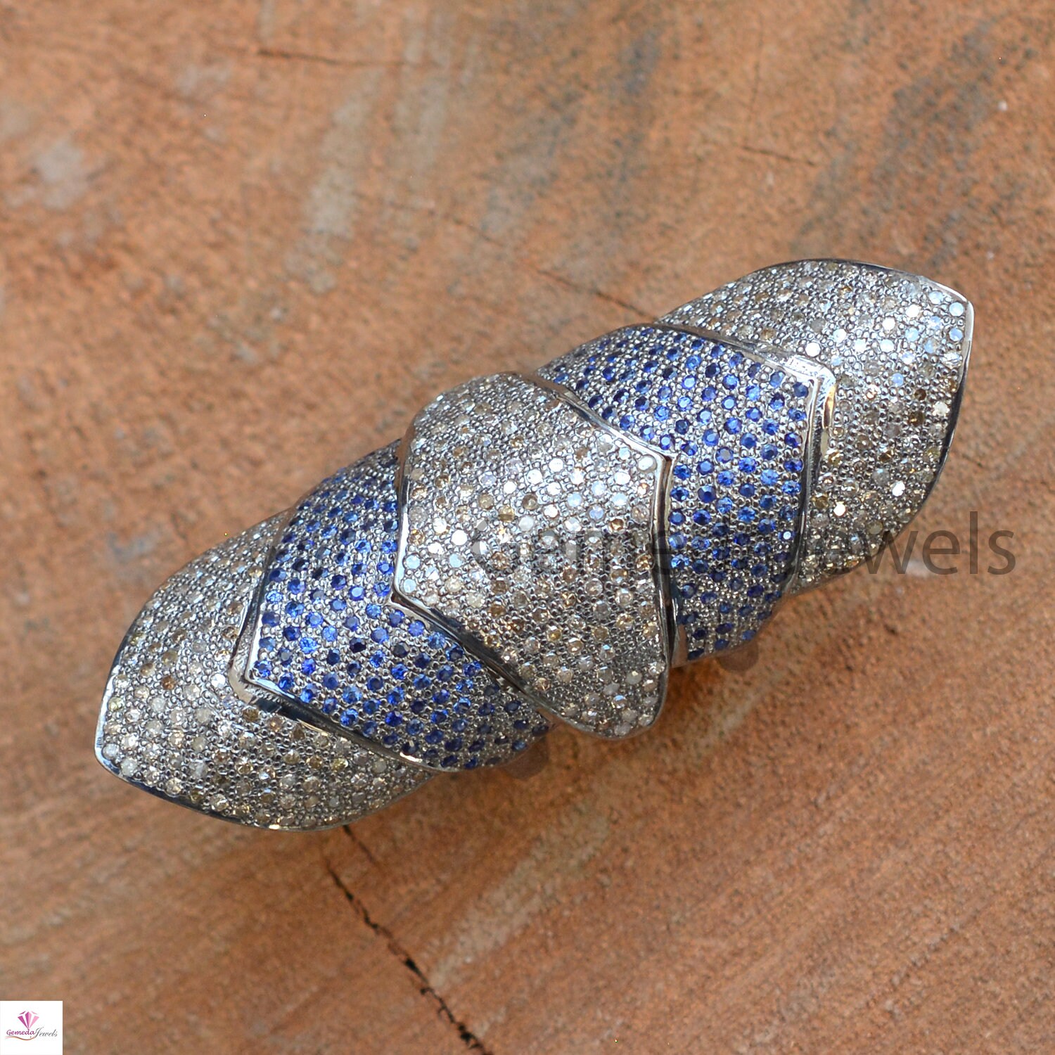 Sale Genuine Pave Diamond Ring Diamond Full Finger Knuckle | Etsy