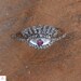 Natural Pave Diamond Ring Red Ruby Evil Eye Ring Sterling - Etsy